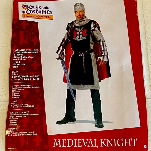 California Costumes | Other | Brand New Medieval Knight Mens Costume ...
